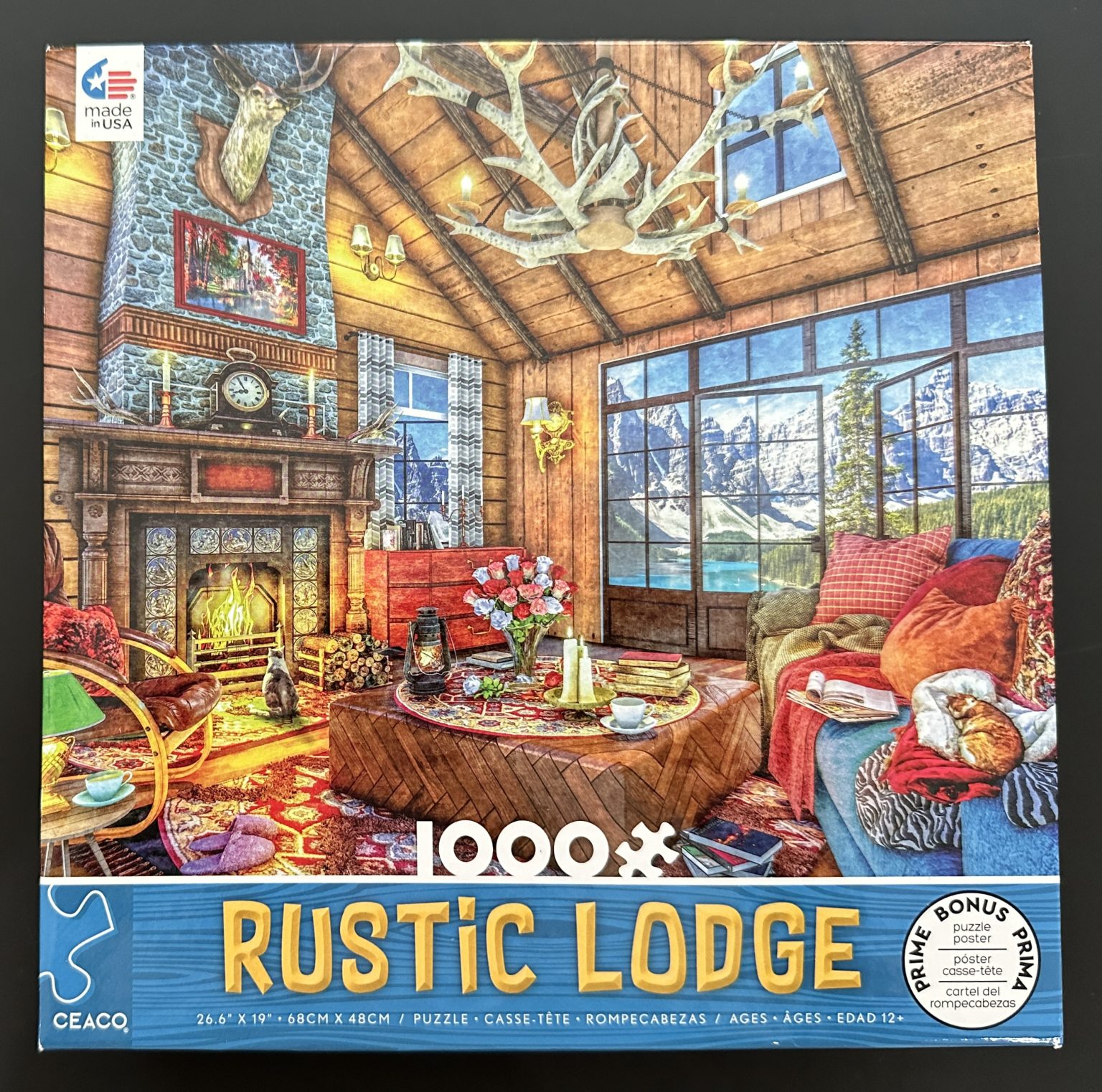 10614 - Ceaco - Rustic Lodge - 26.6" x 19" - Log Cabin Retreat - 1000 ...