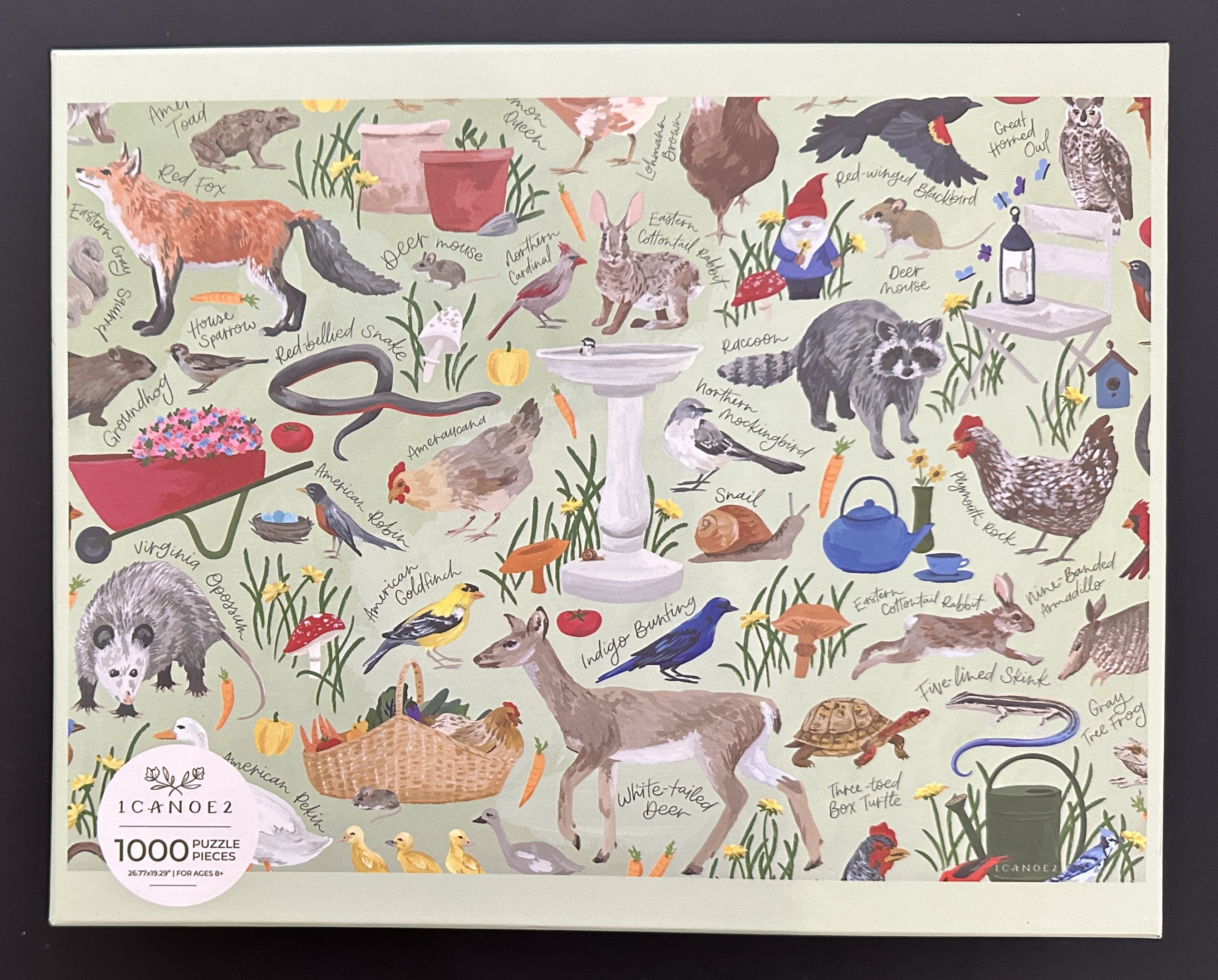 11063 - 1Canoe2 - 26.77" x 19.29″ – Critters in the Garden – 1000 Piece ...