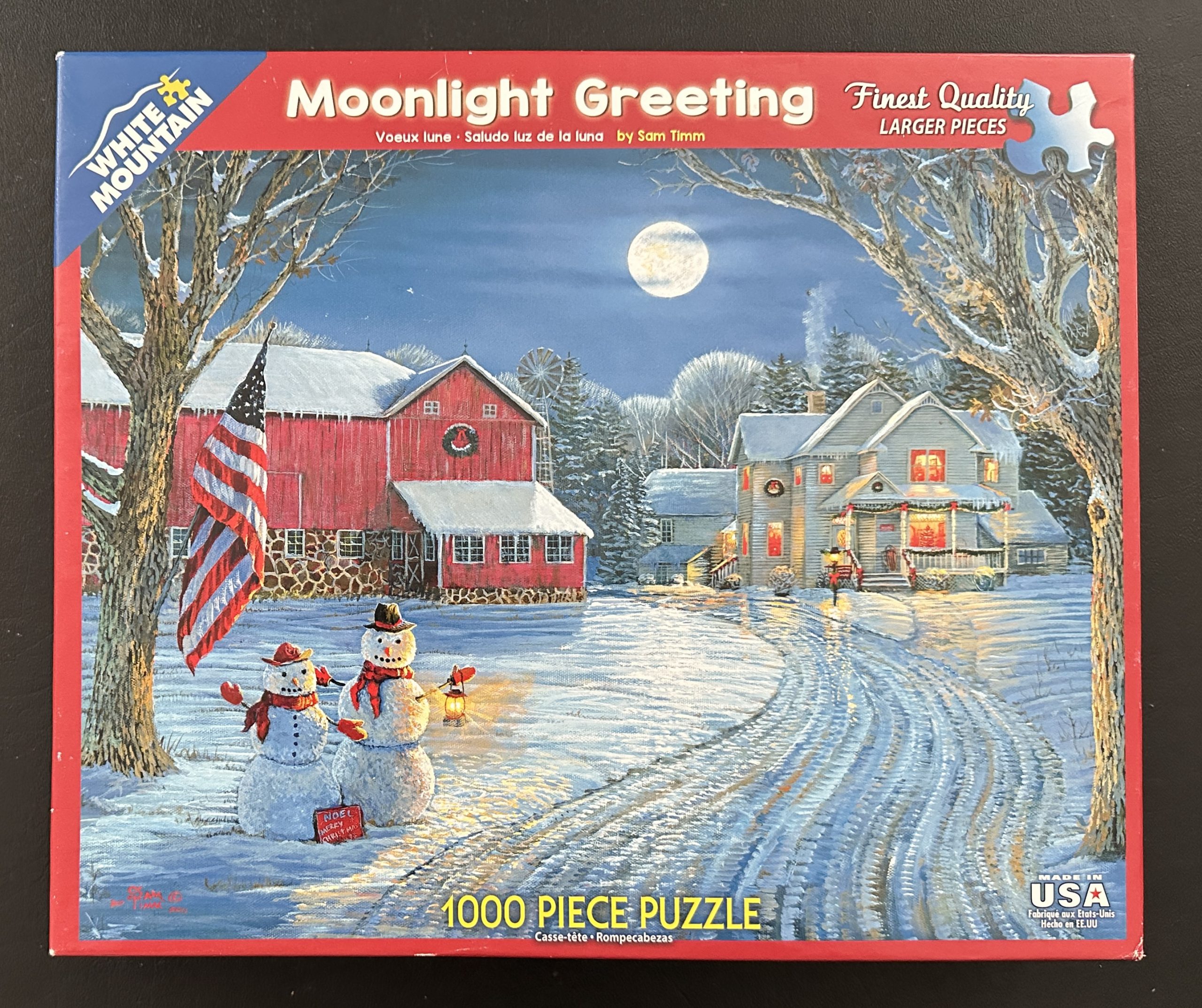 H1158 - White Mountain - 24" x 30" – Sam Timm - Moonlight Greeting ...